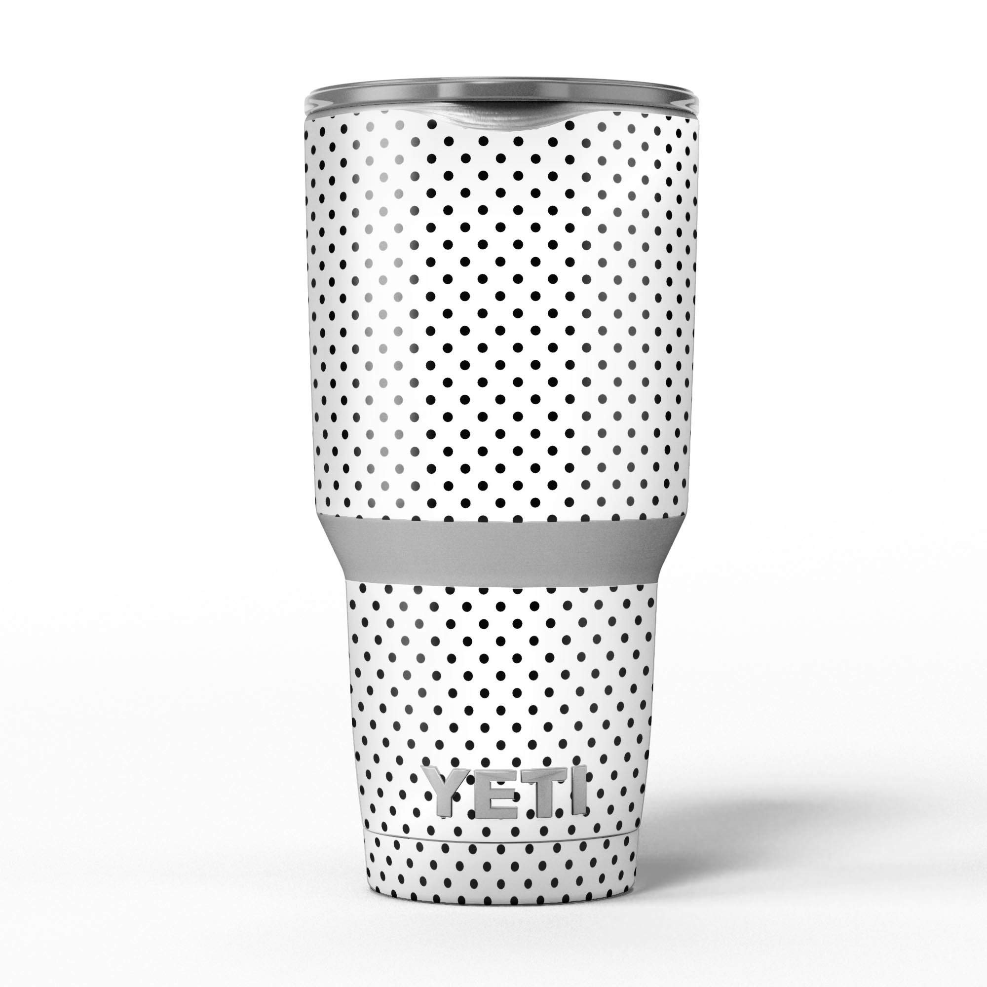 Design Skinz The Slate Black Micro Polka Dots - Skin Decal Vinyl Wrap Kit Compatible with The Yeti Rambler Cooler Tumbler Cups