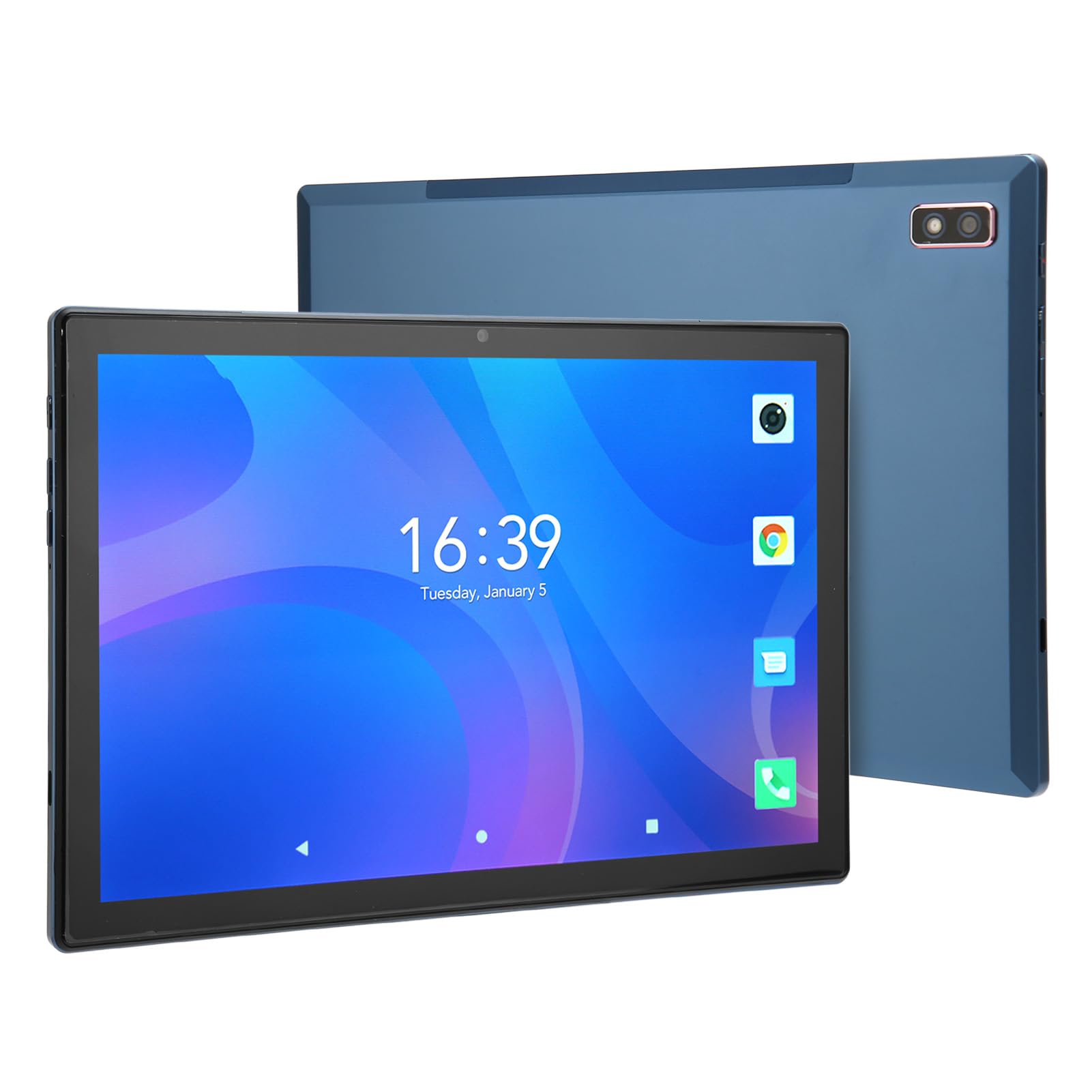 10.1 Inch Tablet, US Plug 100-240V Tablet PC 8MP Front 16MP Rear 1920x1200 Resolution for Android 12.0 for Learning (Blue)