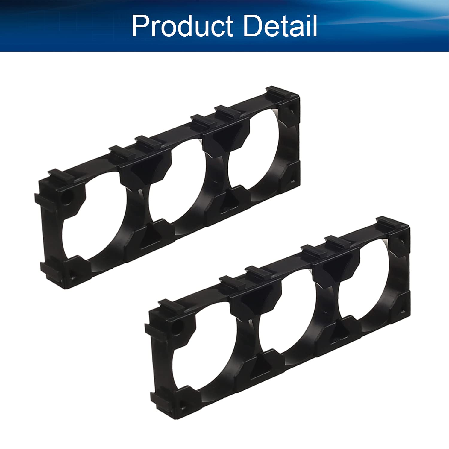 Heyiarbeit 20pcs 26650 Lithium Battery Triple Holder Bracket 3 Cell Safety Spacer Radiating Shell for DIY Battery Pack