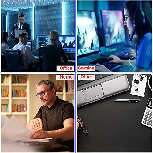 AREYTECO Black Mouse Pad 2 Pack, Mouse Pads, 11.8"x9.8"x0.12" 30% Medium Mouse Pad, Updated Durable Cloth Black Mouse Pad, Non-Slip Rubber Base Waterproof Mouse Pad for Laptop, Office, Home, Gaming