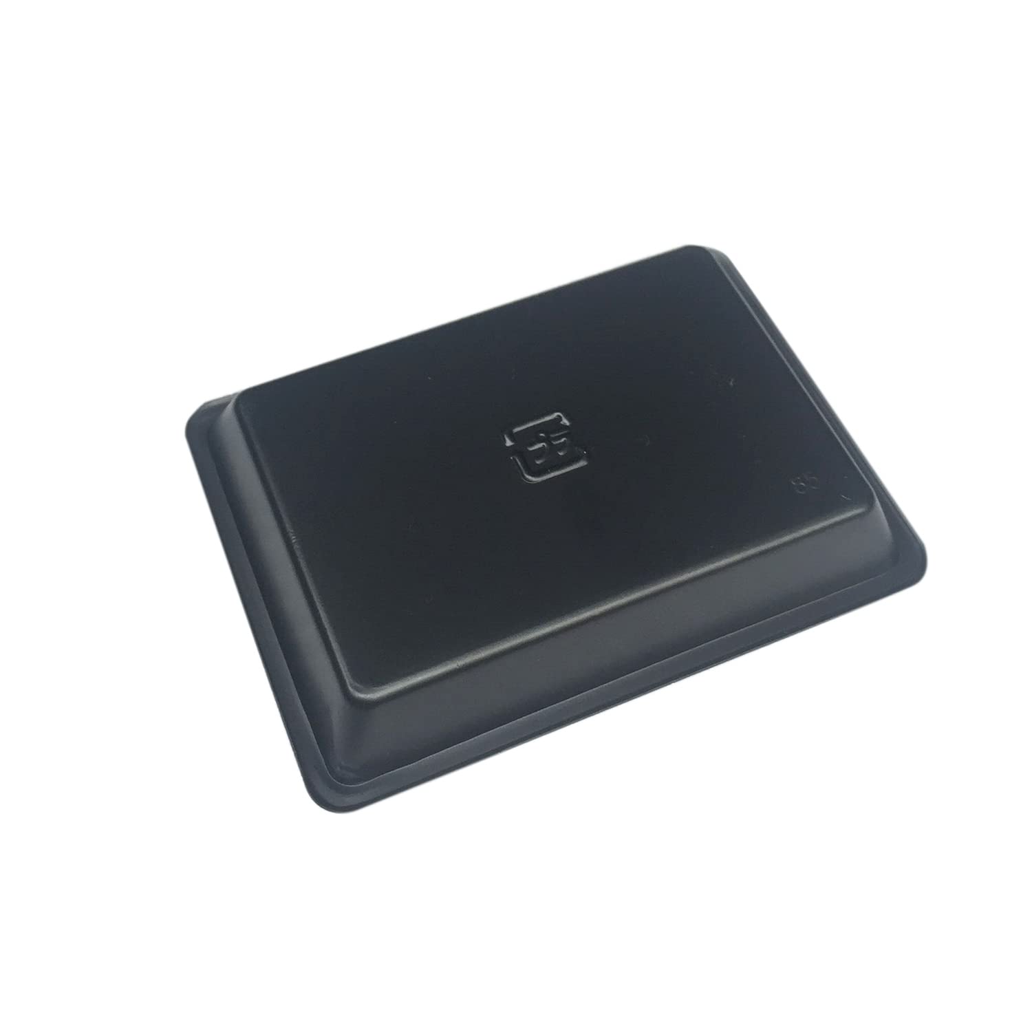 100 pcs Mini 2.95"x2.16" Dipping Sauce Dishes, Plastic Disposable Rectangular Black Soy Sauce Plate Set, Condiment Serving tray, Seasoning Platter, Appetizer Bowel -for Sushi Mustard Vinegar Soy BBQ