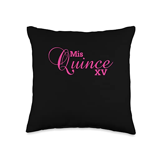 15 Birthday Quinceanera Gifts Sweet 15 Mexican Birthday Party Quinceanera Mis Quince AĂąos Throw Pillow, 16x16, Multicolor