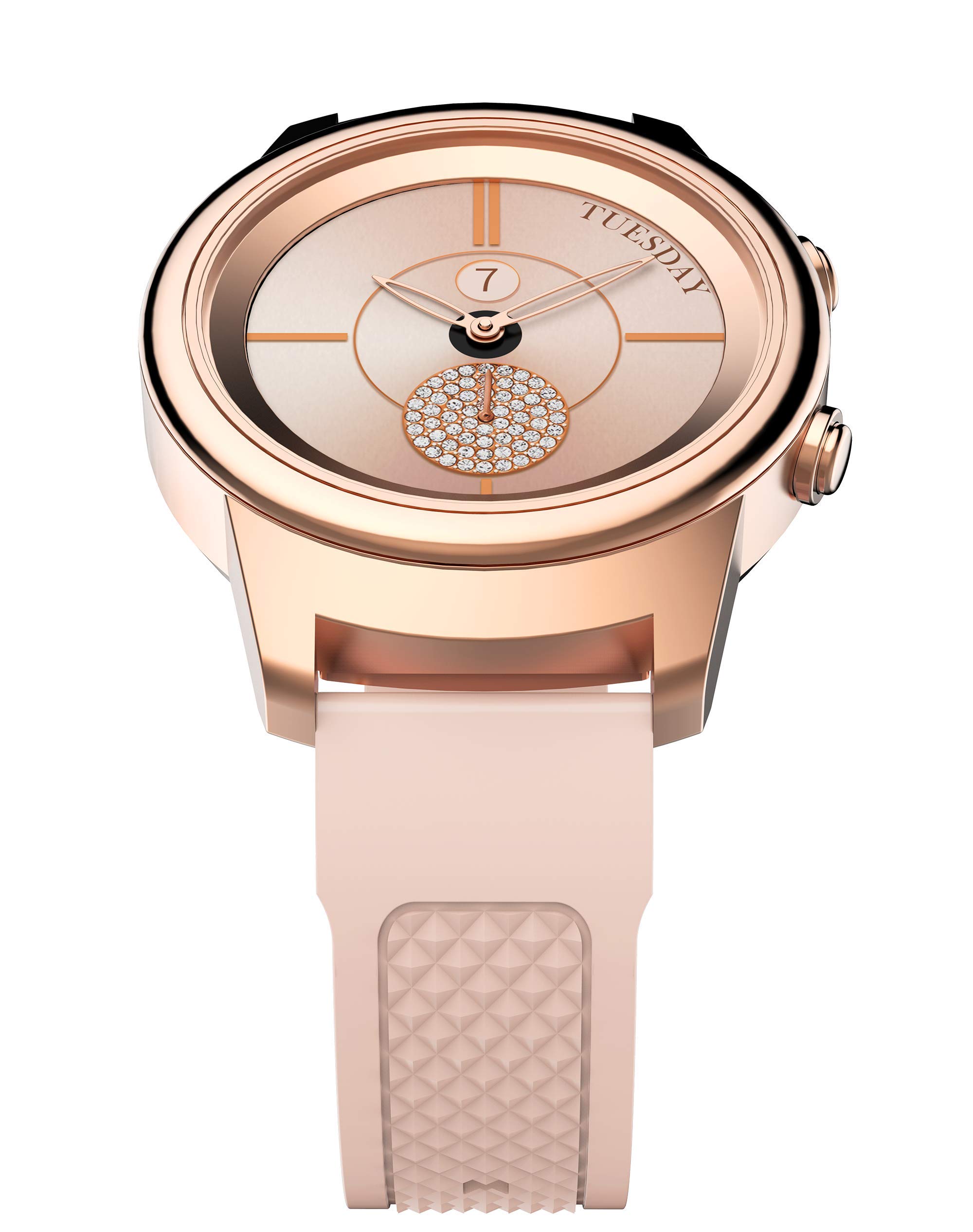 3Plus Callie Hybrid SmartWatch for Women, 30+ Day Battery | Heart Rate Monitor, Pedometer, TFT Vibrant Display, Sleep Tracker, Calorie/Step Counter, Music Controls, for iPhone and Android | Rose Gold, One Size