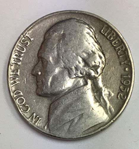 1952 P Jefferson Nickel Average Circulated Five-Cent Piece