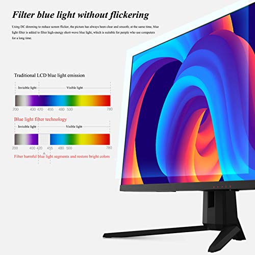 ZZYH 27 Inch IPS Monitor (1ms Response, FHD 1920 X 1080 at 144Hz, with DP, HDMI), Home Desktop Borderless Computer Screen, DCI-P3 Cinema Quality, Compatible with FreeSync&G-SYNC
