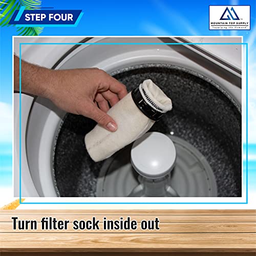 2.75 inch Filter Sock - 4 Pack Waterbox Compatible Filter Socks with Black Rim; Eshopps Compatible; 225 Micron Filter Sock; Saltwater Aquarium Filter Sock; Compatible with Freshwater and Saltwater