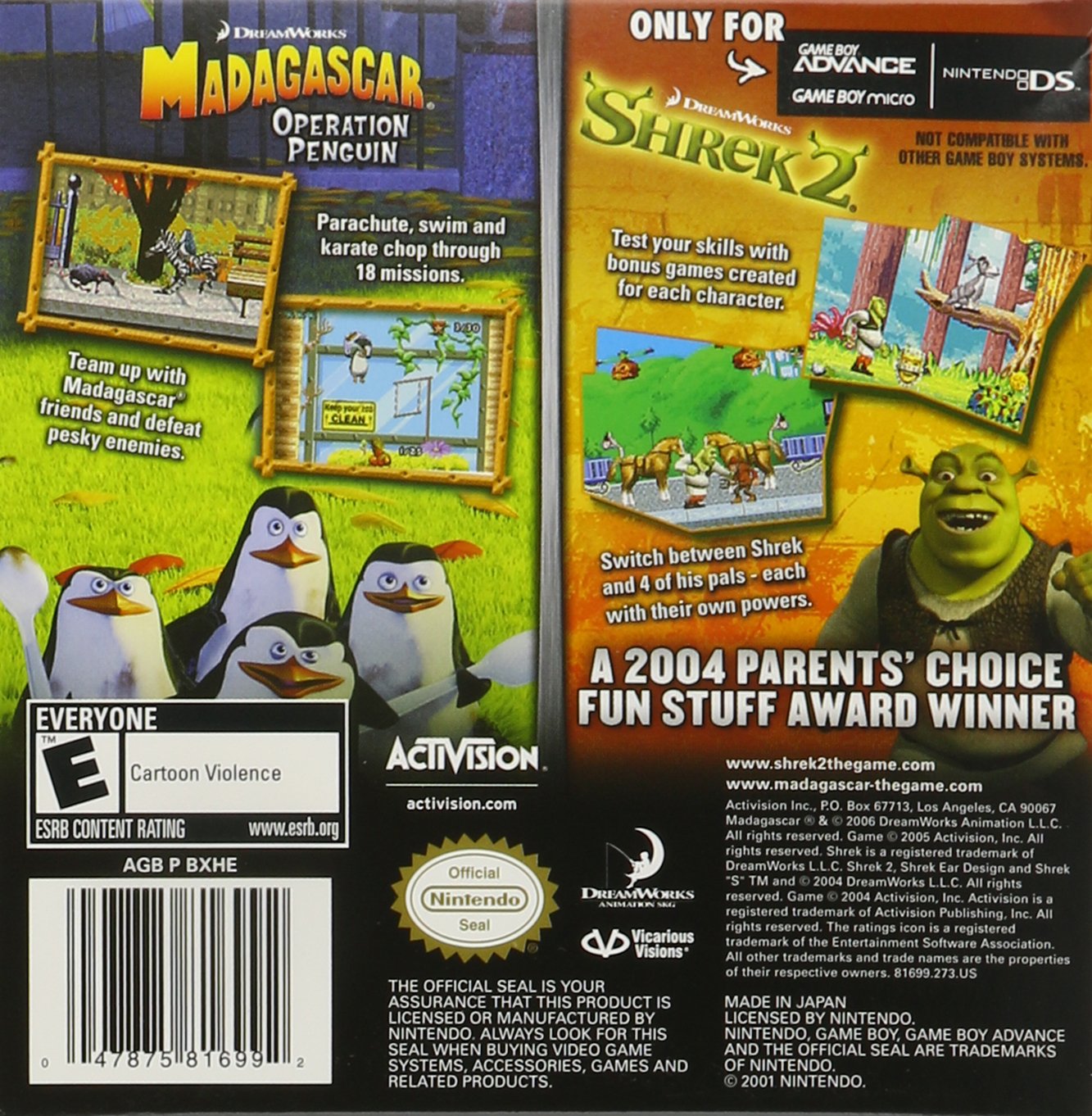 2 in 1: Madagascar: Operation Penguin / Shrek 2