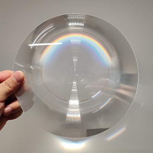 Fresnel Lens, Diameter 200mm (7.9''), Focal Length 100mm, Acrylic Lens (not Glass), for Physics Classroom,Solar Heating,Magnifiying. (Focal Length 100mm)