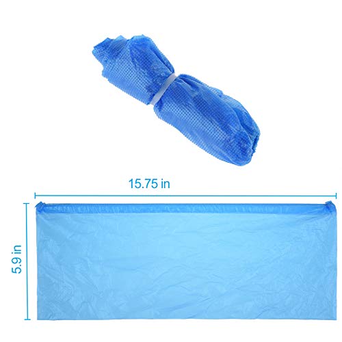 100 PCS(50 Pairs)Shoe Covers Disposable, Green Convenience, Recyclable, Boot Cover, Waterproof, Non slip, Dust proof, One Size Fit All, Durable CPE Material, Blue, Protect Your Shoes, Floor, Carpet