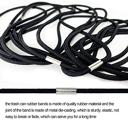 12Pcs Trash Can Bands for 13-30 Gallon Garbage Can 4.7Ft Rubber Trash Bag Holder Durable Elastic Trash Can Bungee for Home Kitchen School Office Indoor Outdoor