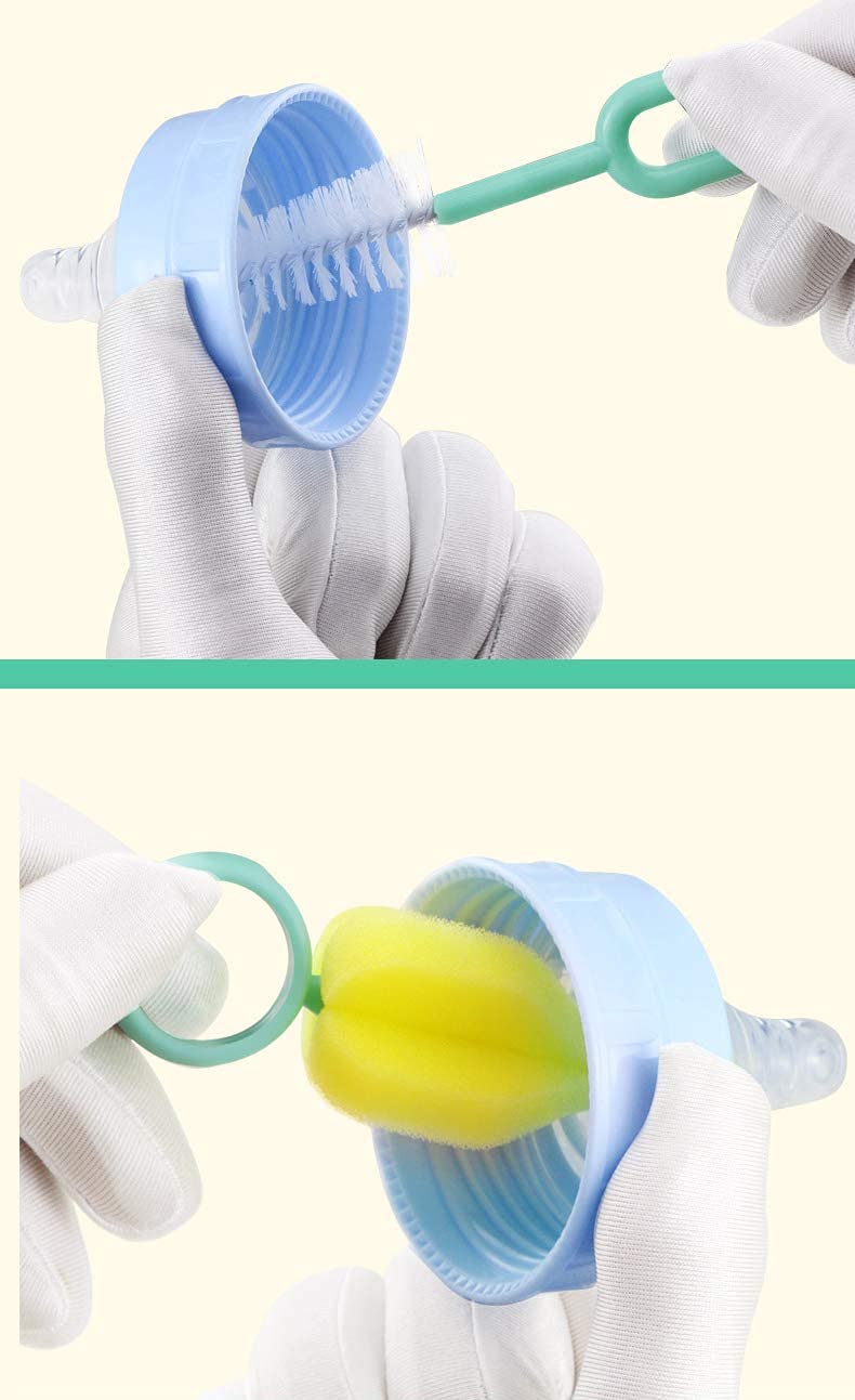 6 Pack Baby Feeding Bottle Brush and Nipple Cleaner with Hook Kids Water Bottle Brush Set Long Handle Narrow Neck Glass Bottle Kitchen Washing Straw Cleaning Brush (6 Pack * 2)