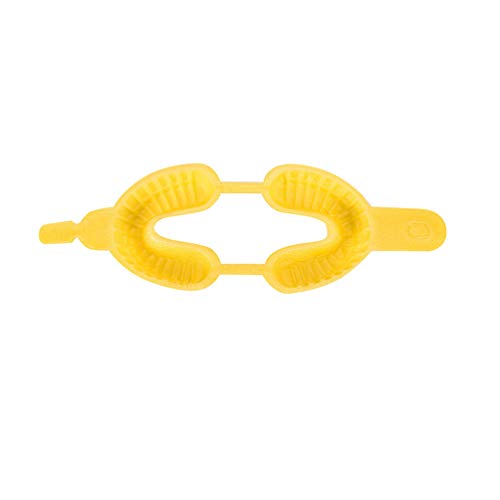 20pcs Disposable Dental Fluoride Trays Fluorinated Foam Dental Tray Dental Materials Tray alginate impression material for Kids Use Size M Yellow