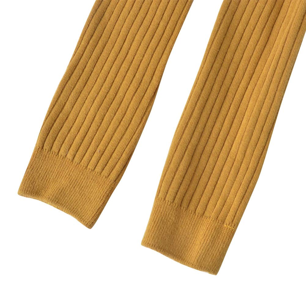5 Pack Girls Cotton Cable Knit Classic Solid Ankle Leggings Pants Footless Tights 9-11T
