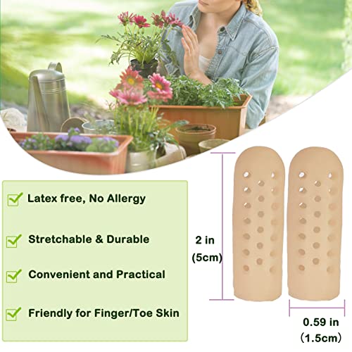 14 PCS Gel Finger Cot Medium Finger Caps Silicone Fingertips Protection - Finger Protectors Great for Trigger Finger, Finger Arthritis, Finger Cracking and Other Finger Pain Relief