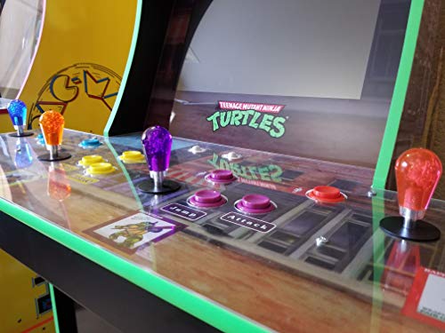 Alvatron US Style Crystal Clear Bubble Transparent Translucent Joystick Bat Top Replaces Japanese Ball Tops for Arcade1up Pacman Galaga, Legends Ultimate Arcade, Pandora's Box, Sanwa, Zippy (Purple)