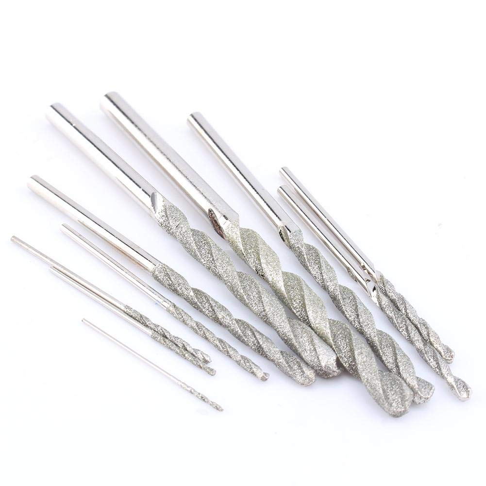 Drill Bits, Bits for Cutting Glass 10PCS Tipped Drill Bit, Drill Bits for Stone, Drill Bits for Glass Tile Stone, 0.8-4.0mm