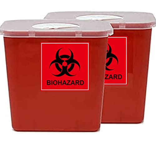 12 Pack Biohazard Stickers Sign Biohazard Warning Labels 4Inch Universal Biohazard Symbol Vinyl Waterproof Hazardous Materials Warning Stickers for Labs, Hospitals and Industrial Use