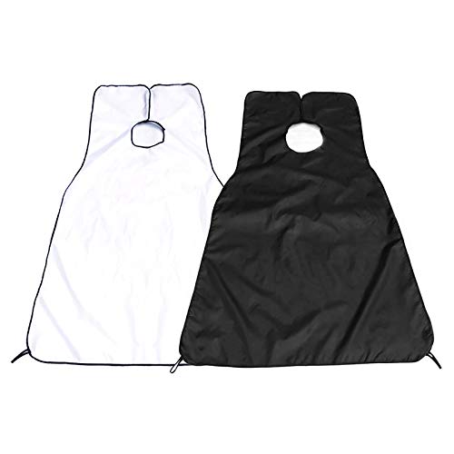 Dalabeng Beard Bib Beard Apron, Beard Hair Catcher for Men Shaving & Trimming, Non-Stick Beard Cape Grooming Cloth, Waterproof, with 2 Suction Cups, Best Gifts for Men (White)