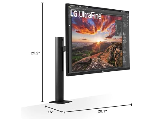 LG 32UN880-B 32" Ultrafine 4K UHD Display Ergo Monitor with an Additional 1 Year Coverage by Epic Protect (2020)