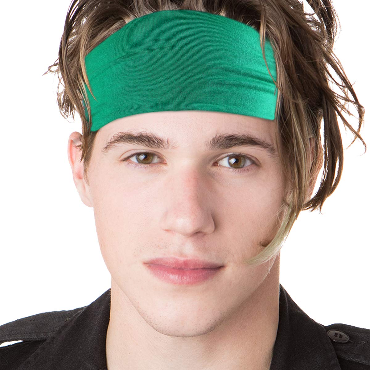 12 Pack Sports Headbands for Men, OFFTESTY Lightweight Mens Hairband Stretchy Moisture Wicking Workout Sweatbands