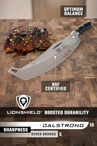 Dalstrong Rocking Cleaver Knife-12- Gladiator Series 'R'-Limited Edition- Collector Set -Razor Sharp-Black Handle-Giftable Meat, Vegetable Knife-w/Sheath-NSF Certified