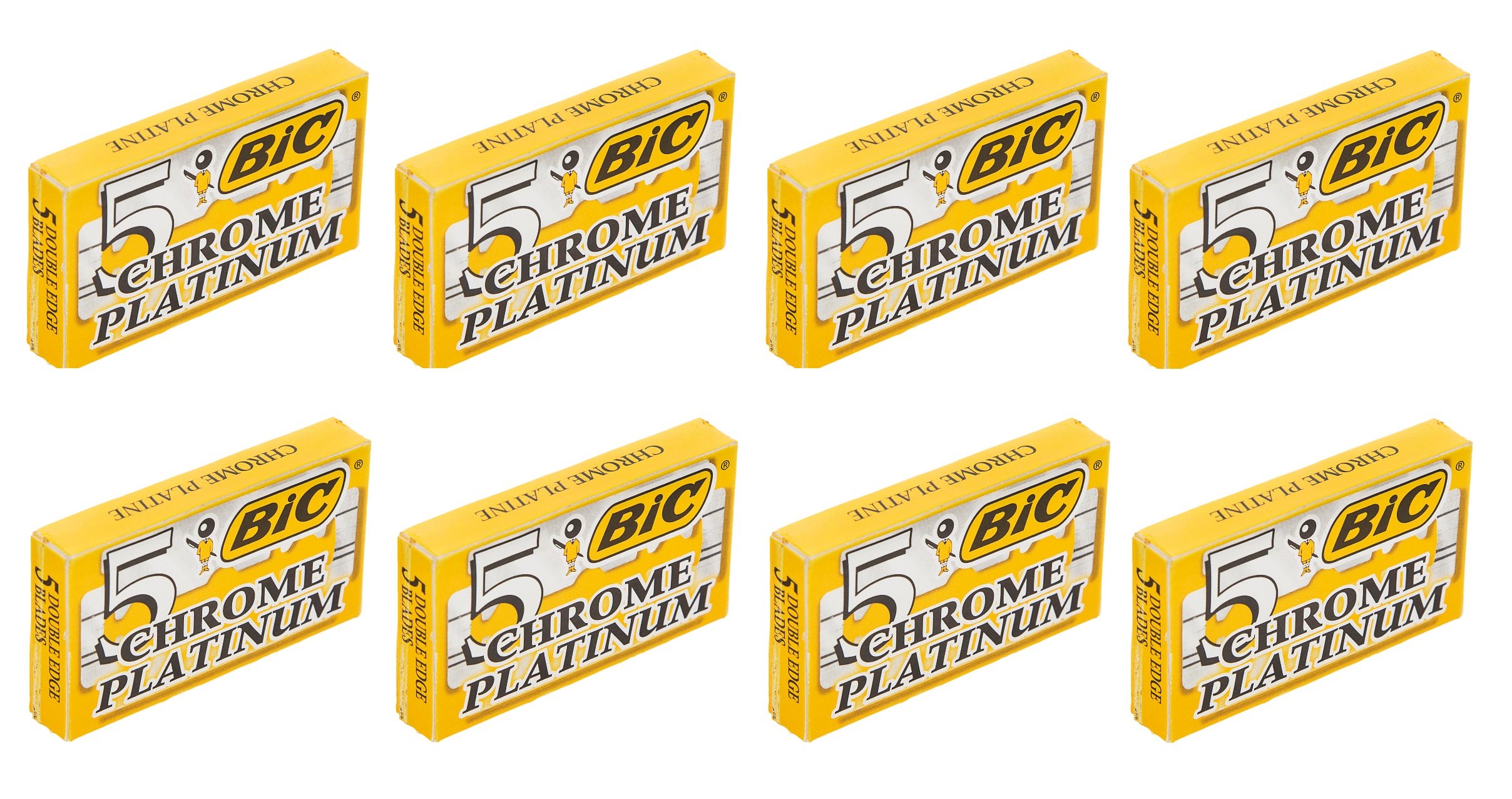40 Bic Chrome Platinum Double Edge Razor Blades