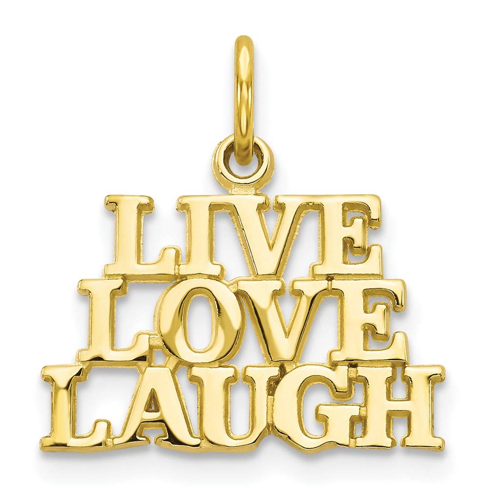10K LIVE LOVE LAUGH Charm 20mm 16mm style 10C478