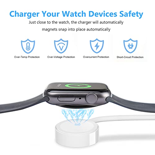 2 in 1 USB-C Fast Apple Watch Charger,6.6FT Apple Certified Wireless iWatch Charger Magnetic Charging Cable with 20W USB C Wall Charger Plug for Apple Watch Series 8/7/SE/6/5/4/3 & iPhone 14/13/12/11