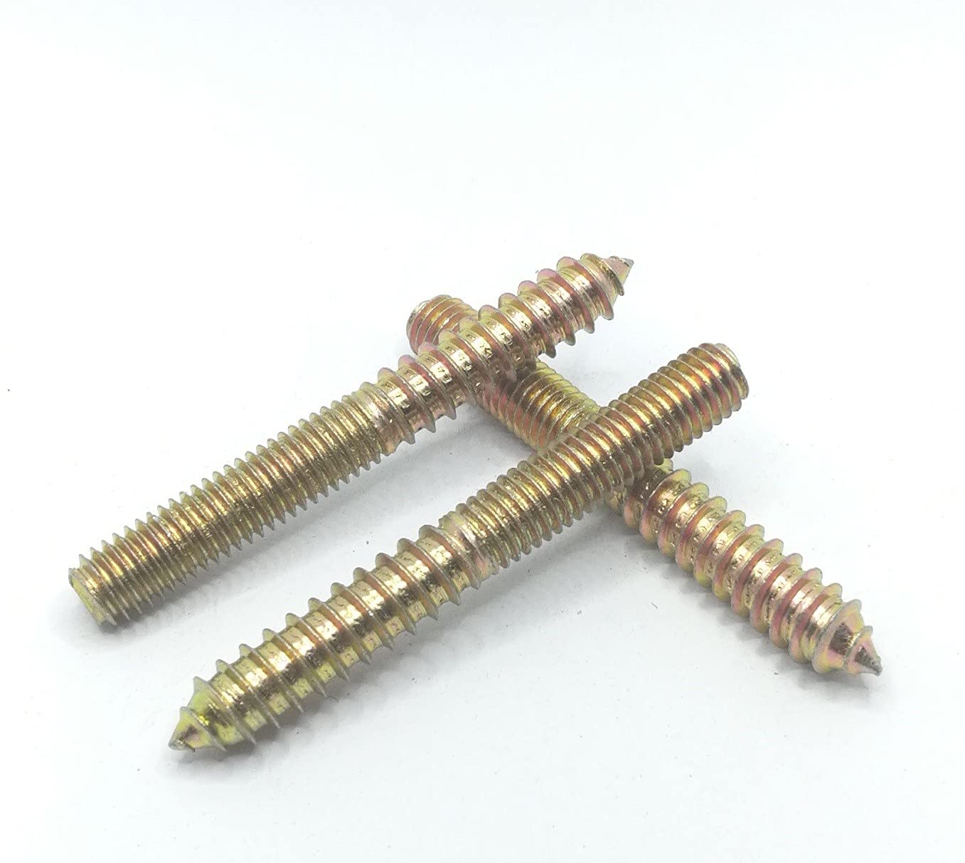 Hanger Bolt M10x80 Double Headed Bolt Self-Tapping Screw for Furniture 10Pcs