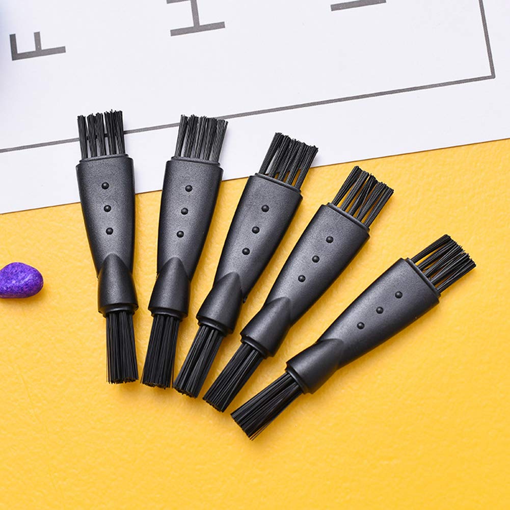 5 Pieces General Shaver Cleaning Brushes Replacement Double Ended Electric Shaver Razor Cleaning Brushes Black