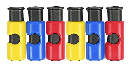 6pc Premium Quality ALAZCO Bag Clips - Value Set Food Fruit Bread Bag Cinch Non-Slip Grip EASY Squeeze & Lock