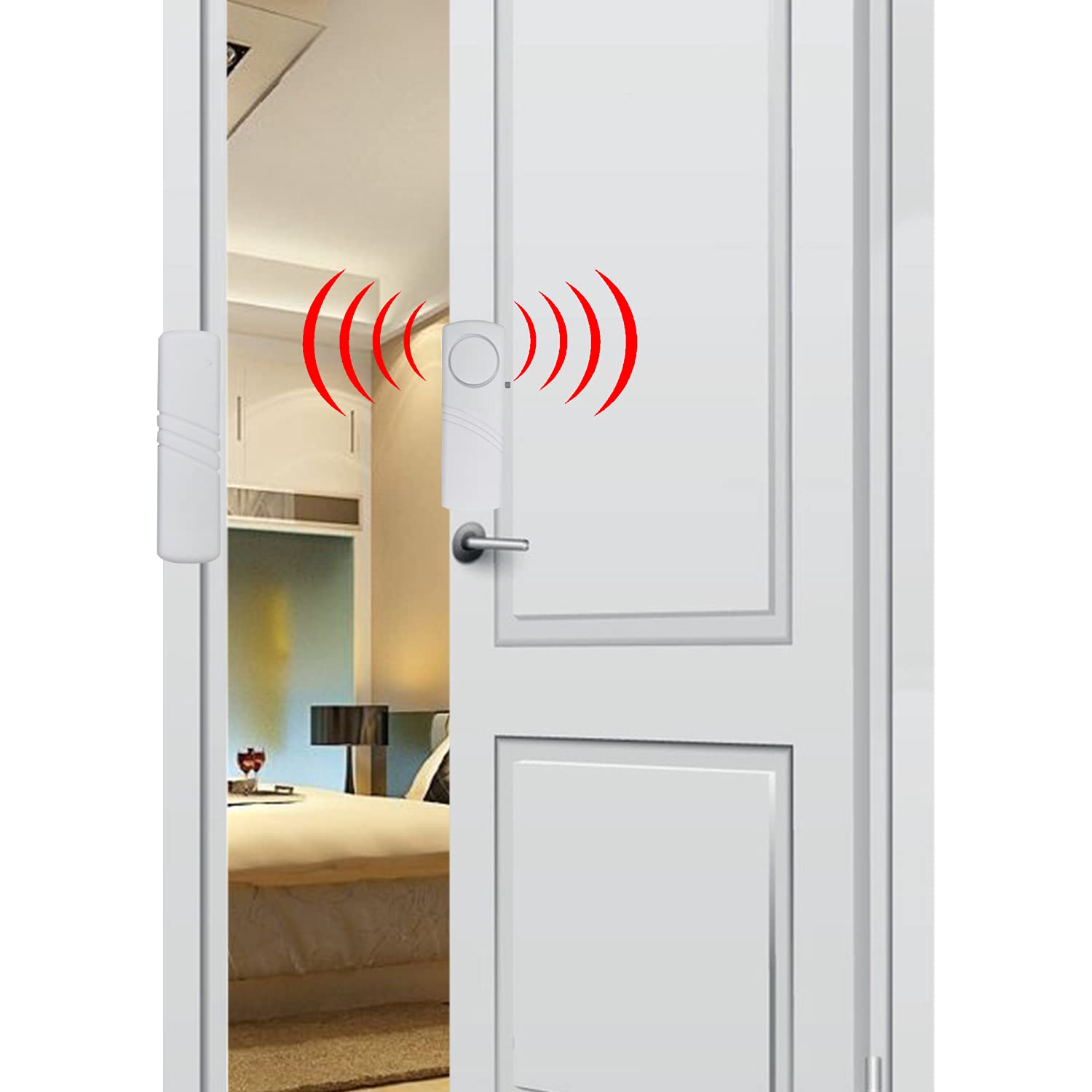 4 Pack Window Door Alarm, Door Sensor Alarm for Kids Safety, Alarm System for Home Security for Pool, Garage, Apartment, Dorm, RV and Office
