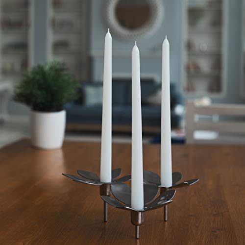 Sonedly 8 inch Taper Candle 4 Pack - Home Decor Dripless Candles Long Burning Smokeless and Unscented Candlesticks - Tapered Candles for Home - 6-Hour Burning White Candles