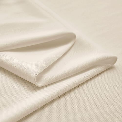 10ft x 10ft Dual Layer Ivory Tulle Backdrop Curtain Panels with Light, 2 Panels 5 x 10 ft Photo Background Drapes for Wedding Baby Shower Party Engagement Bridal Shower Photography