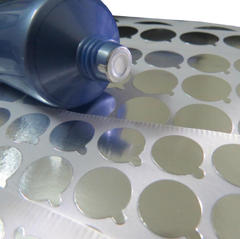5 Sheets 15MM Silver Round Aluminum Foil Sealing Stickers Self-Adhesive Tape Bottle Toothpaste Facial Cleaner Tube Stoppers Safety Sealer Liner Container Sealing