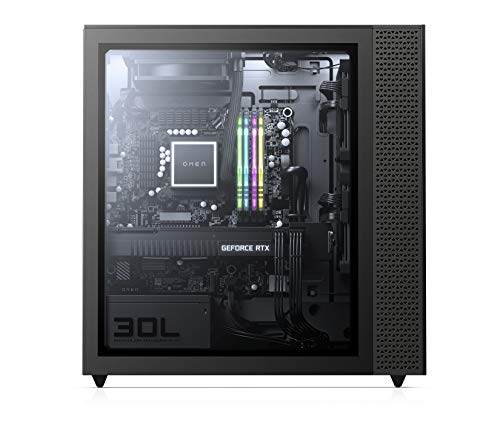 OMEN 30L Gaming Desktop PC (AMD Ryzen 9 5900X Processor RGB Liquid Cooled, NVIDIA RTX 3090 Graphics Card, 800 Watt PSU, Windows 10 Professional, 2TB PCIe SSD + 2TB HDD, 64GB HyperX RGB RAM)