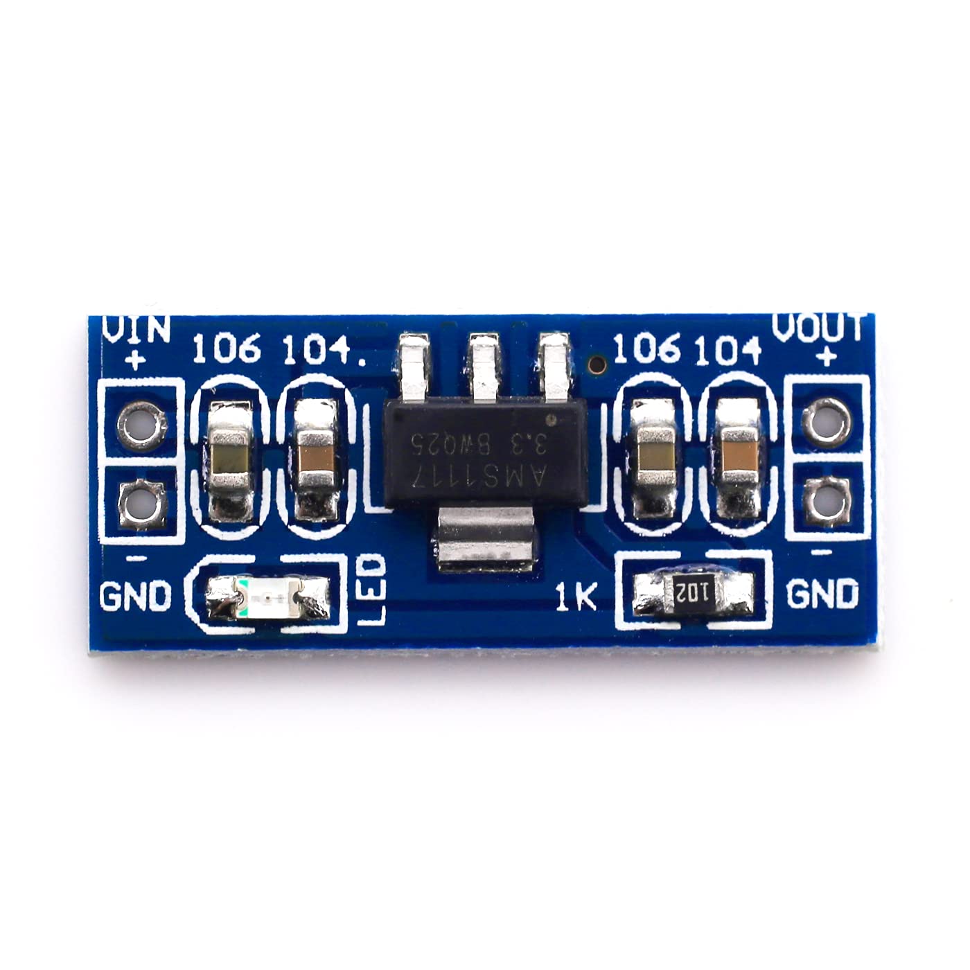 OCESTORE 2PCS 3.3V Out, DC 4.5V--7V in AMS1117-3.3 3.3V Step-Down Linear Voltage Regulator Module