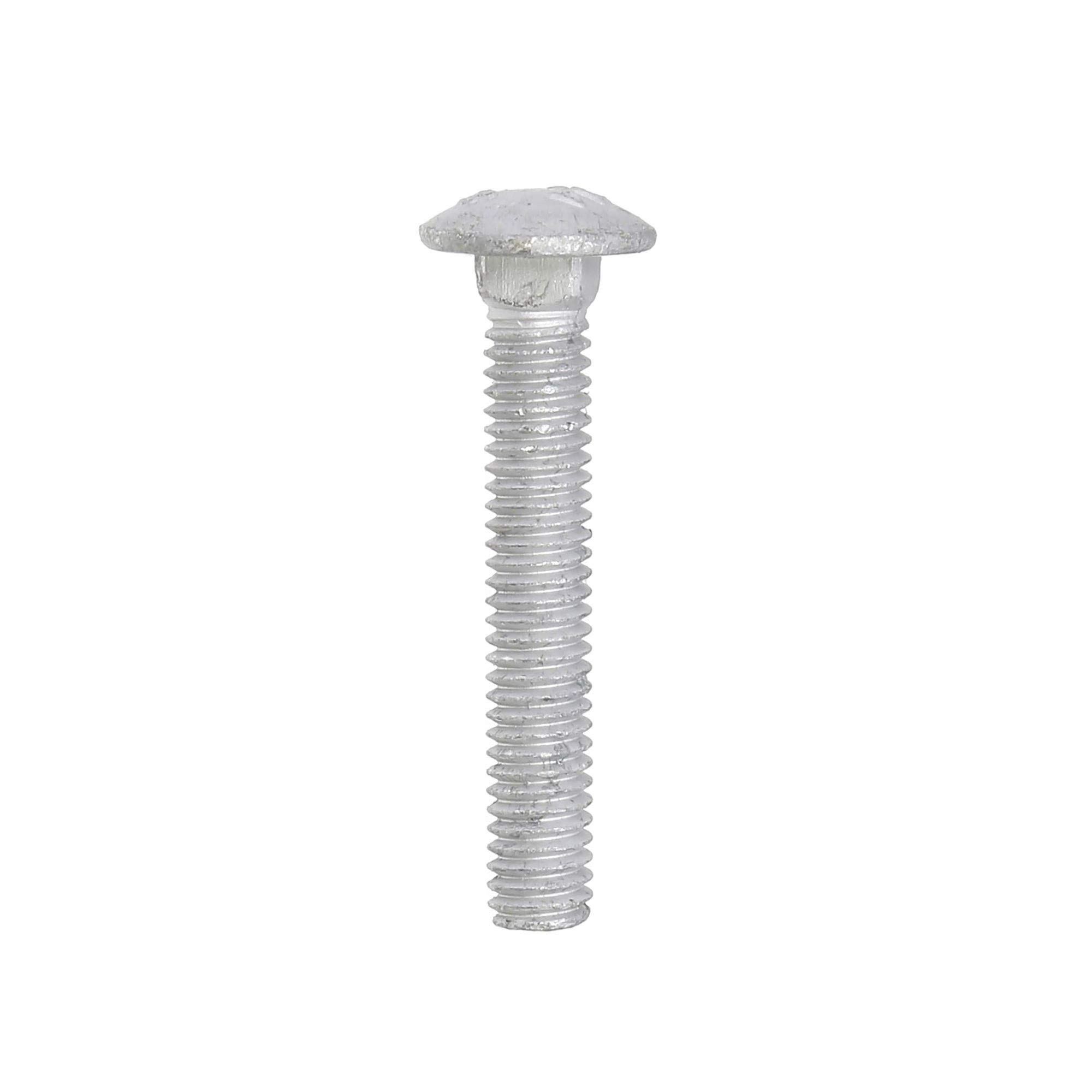 5/16 x 2" Long Carriage Bolts with Nuts, Galvanized Steel (Pack of 25)