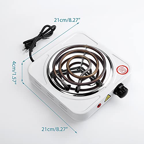 500W-1500W Portable Electric Single Burner Hot Plate Kitchen Stove Dorm Cooktop