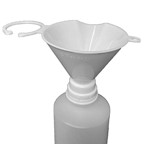 2 Pack Refillable 16 Ounce HDPE Squeeze Bottles With Push/Pull Button Top Dispenser Caps-Great For Lotions, Shampoos, Conditioners and Massage Oils From Earth's Essentials (White Cap)