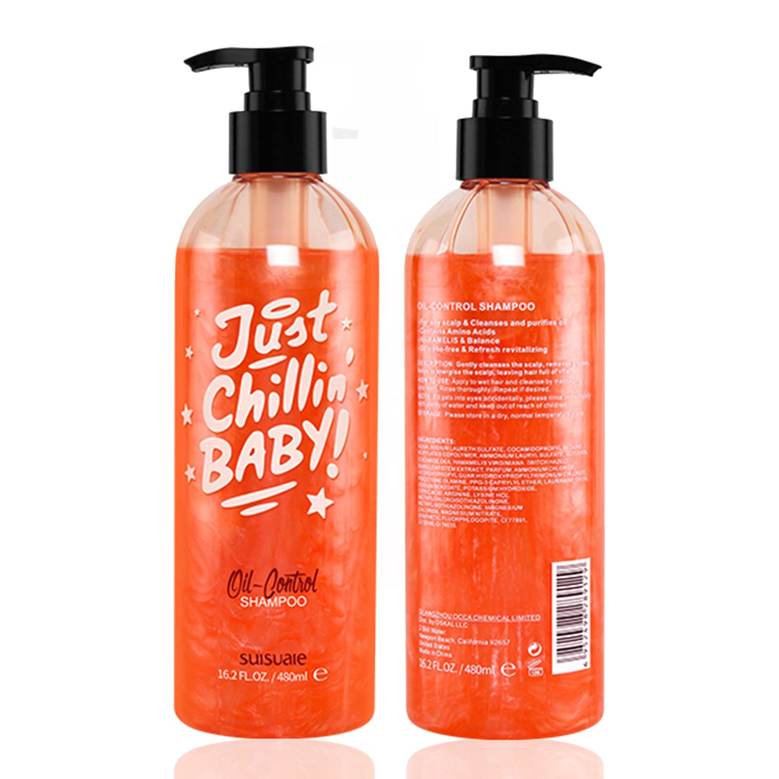 Suisuaie Hair Shampoo for Greasy Hair, Oily Scalp, Clarifying Shampoo for Build Up , Silicone Free ,16.20 Fl Oz