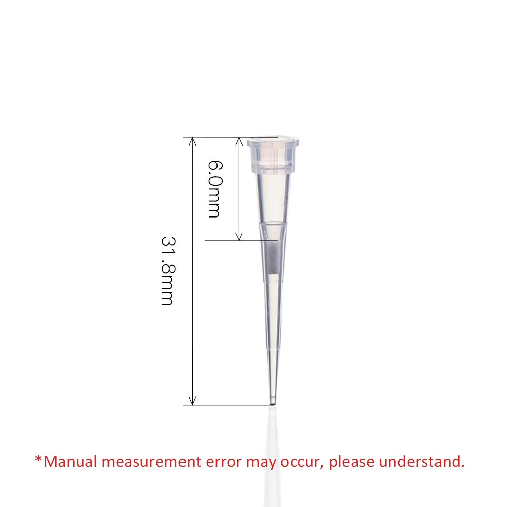 Maccx Disposable Filtering Pipette Tips, Universal Filter Pipette Tips, 960pcs of Vol. 10 μL, Molded Graduation, 96 Tips/Rack x 10 Racks, PTF010-960