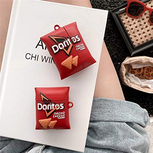 YLFYSF Airpods Pro Silicone Case 3D Cartoon Funny Cute Cover Compatible for Apple Airpods Pro [Snacks Food Series 1] (Tortilla Chips Doritos)