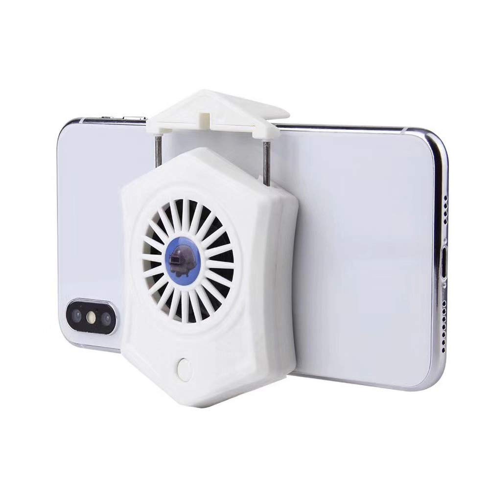 4000rpm Cooler For Phone Gaming, Rechargeable Mobile Phone Cooler Game Cooling Fan Radiator Tool White