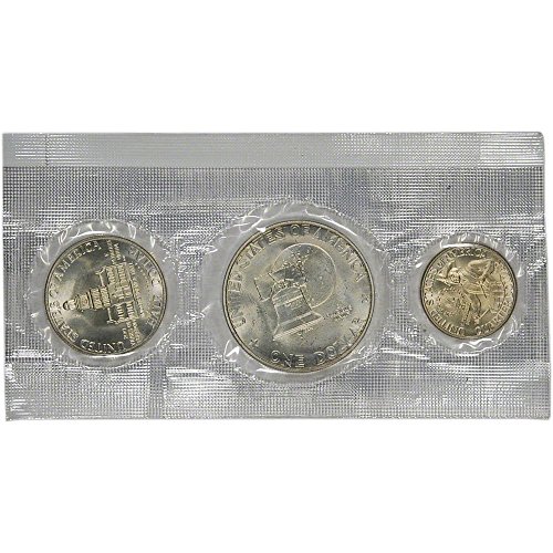 1976 US Mint Silver 3-pc Bicentennial Uncirculated Coin Set OGP Uncirculated