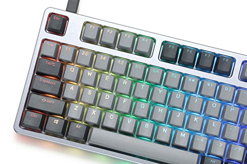 DROP CTRL High-Profile Mechanical Keyboard — Tenkeyless TKL (87 Key) Gaming Keyboard, Hot-Swap Switches, Programmable, Backlit RGB LED, USB-C, Doubleshot PBT, Aluminum (Gray, Cherry MX Brown)