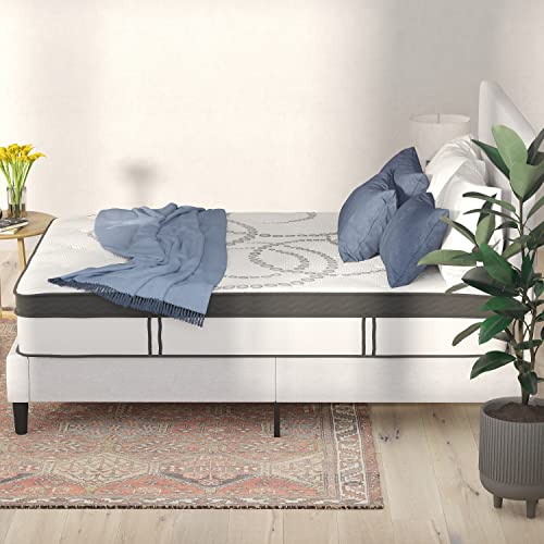 BizChair 12 Inch CertiPUR-US Certified Hybrid Pocket Spring Mattress, Queen Mattress in a Box - Premium Mattress