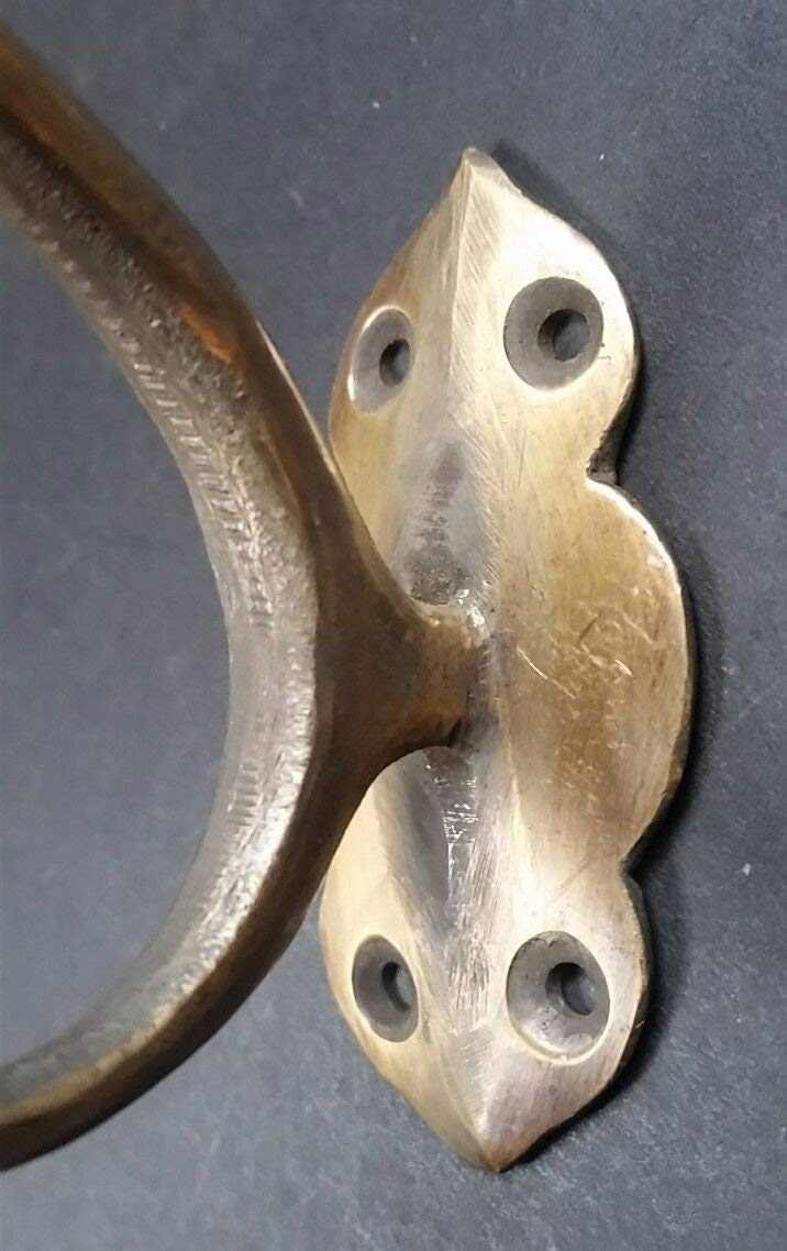 2 Large Solid Brass Vintage Antique Style Ornate Double Coat Hat Towel Hooks 6" #C11