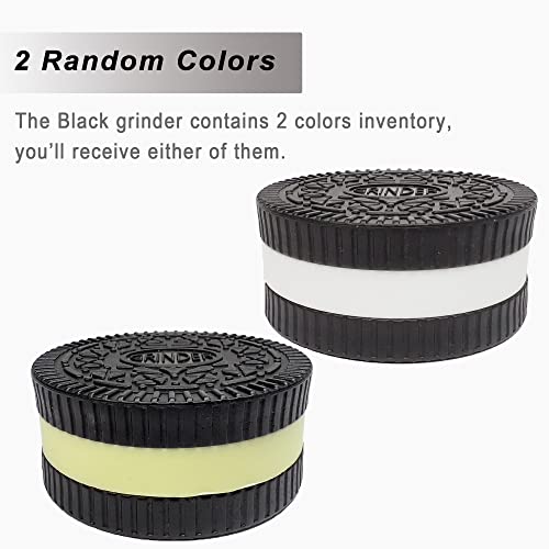 2.2 Inch Herb and Spice Grinder, Pocket Grinder with Biscuit Cookie Shaped Design