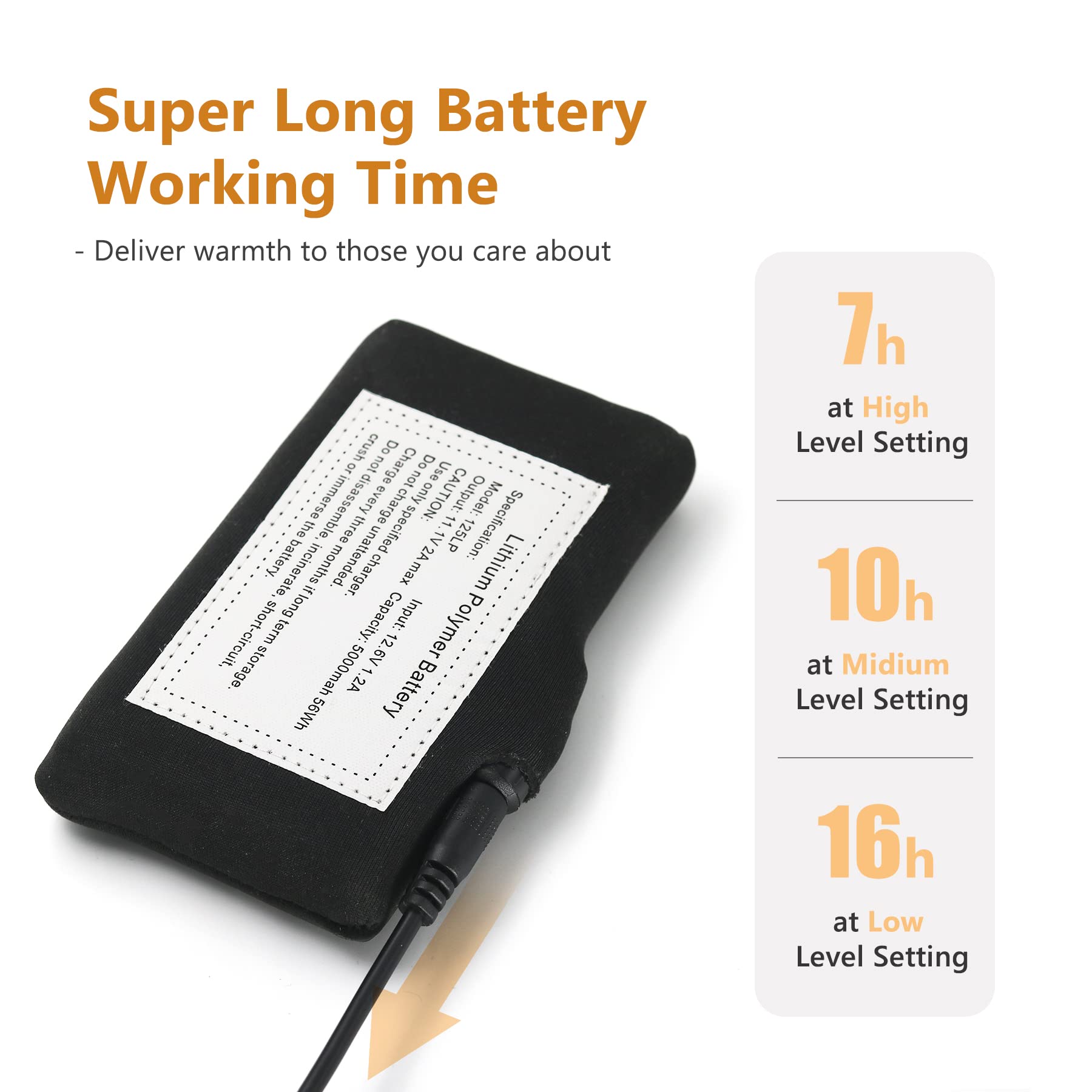 12V Heated Jacket Battery for Milwaukee - 5000mah High Capacity Replacement Li-Polymer Battery Pack fit for Milwaukee Prosmart Dewalt Revean M12 Heated Vest Hoodie Gear (12Volt Charger Included)